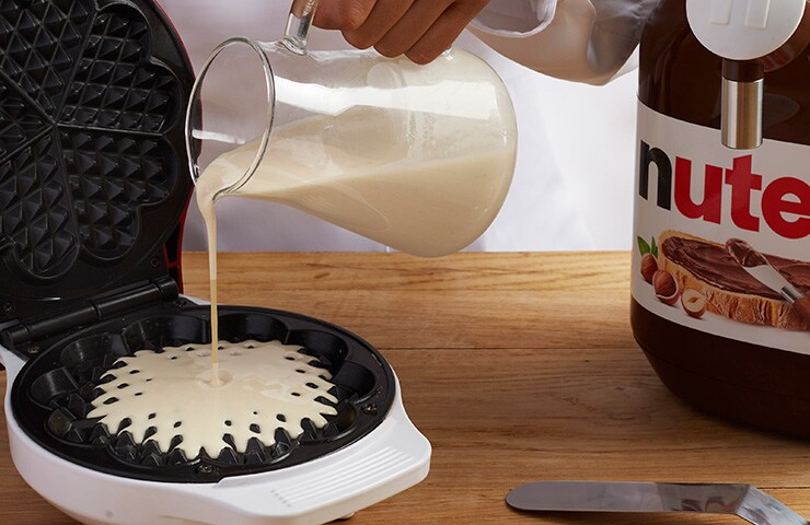 Banoffee waffles with Nutella recipe