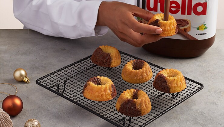 Marble mini cakes with Nutella recipe