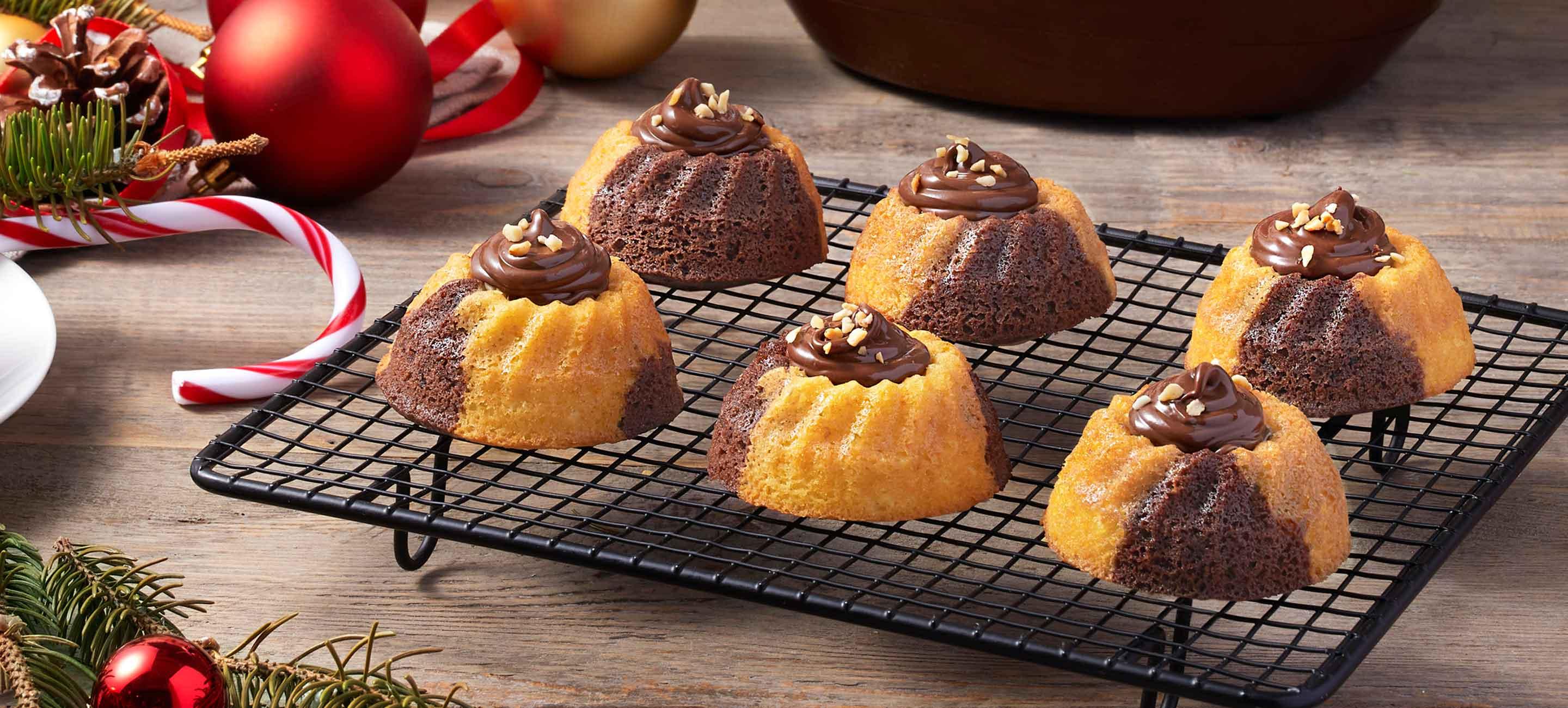 Marble mini cakes with Nutella recipe