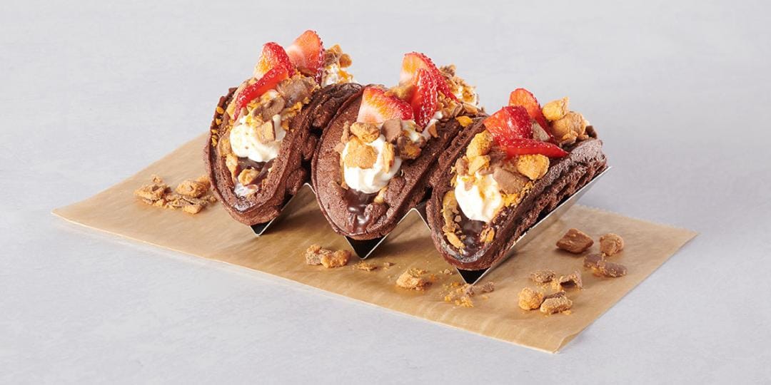 Chocolate Waffle Tacos made with Butterfinger® with Nutella recipe