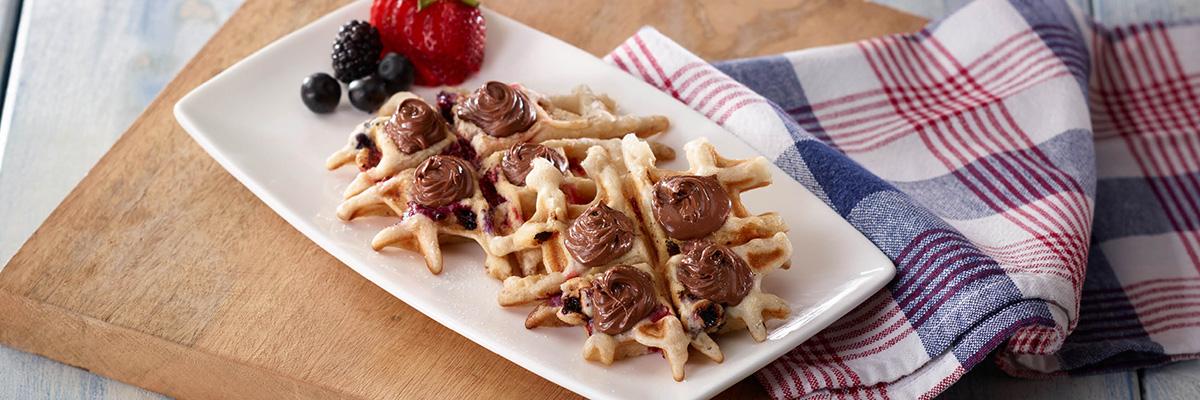 Mini triple berry waffles with Nutella® - newferrerofoodservice.com